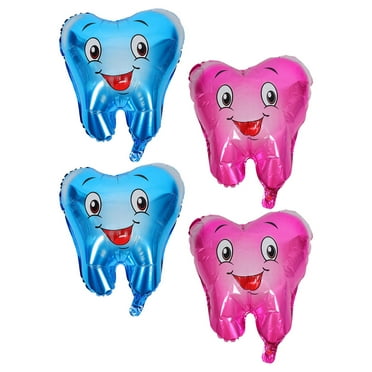 Pink Tooth Shape Balloon Dental Smile Tooth Dental Hygiene Kids Party ...