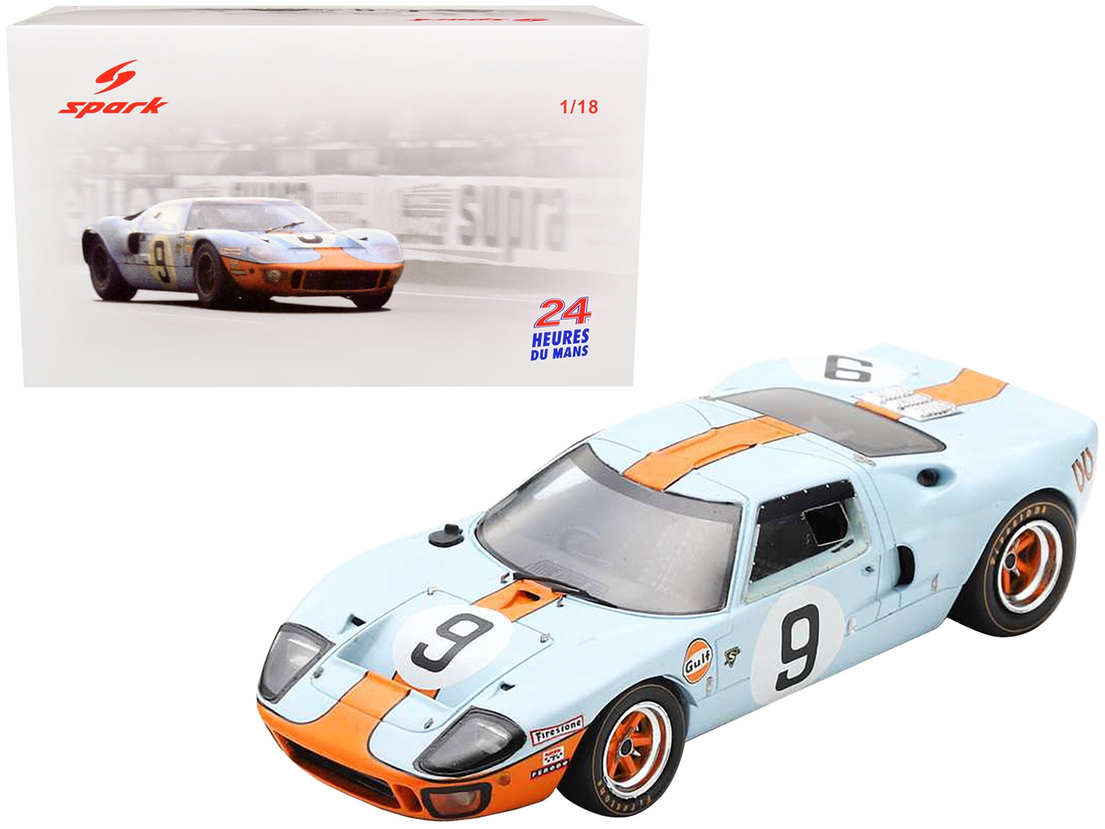 Diecast Ford Gt 40 9 Pedro Rodriguez Lucien Bianchi Gulf Oil