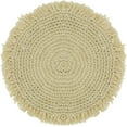 Fennco Styles Boho Macrame Cotton Placemats 15" Round, Set of 2 - Beige ...