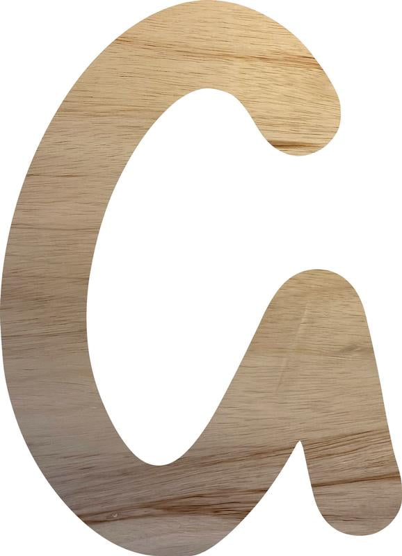 Wooden Kids Craft Letter, Unfinished 20'' Alphabet Letter G, Paintable ...