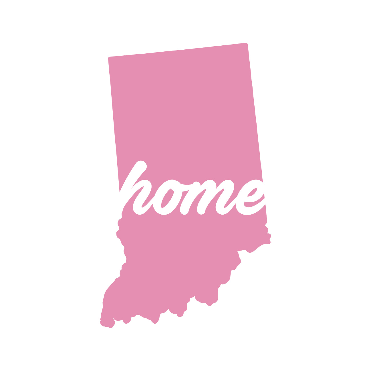 Indiana Home Sticker Decal Die Cut - Self Adhesive Vinyl - Weatherproof ...