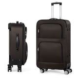 Soft-sided Fabric Luggage Roller Luggage Lightweight 20" Brown ...