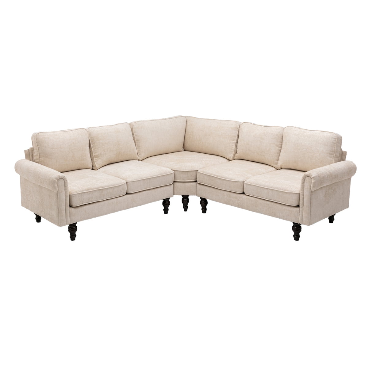 L Shaped Sectional Sofa Set, Accent Couch Futon Sofa Bed Corner Sofa ...
