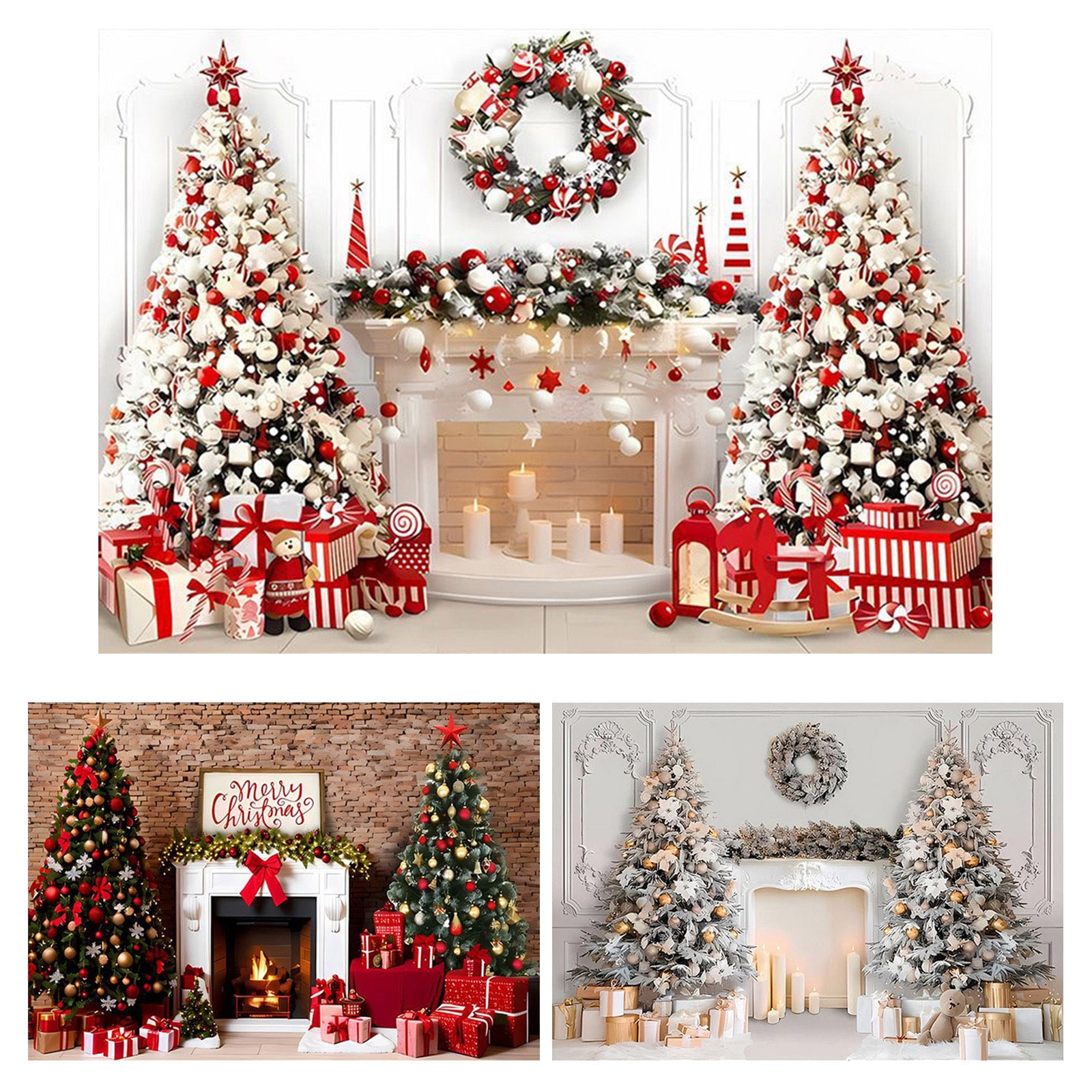 Click here for Iliya Christmas Photography Backdrop Cloth Door Fr... prices