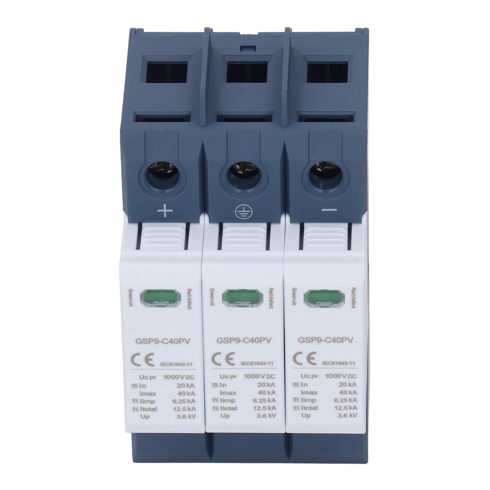 DC Photovoltaic Surge Protector, DIN Rail Installation 1000V Surge ...