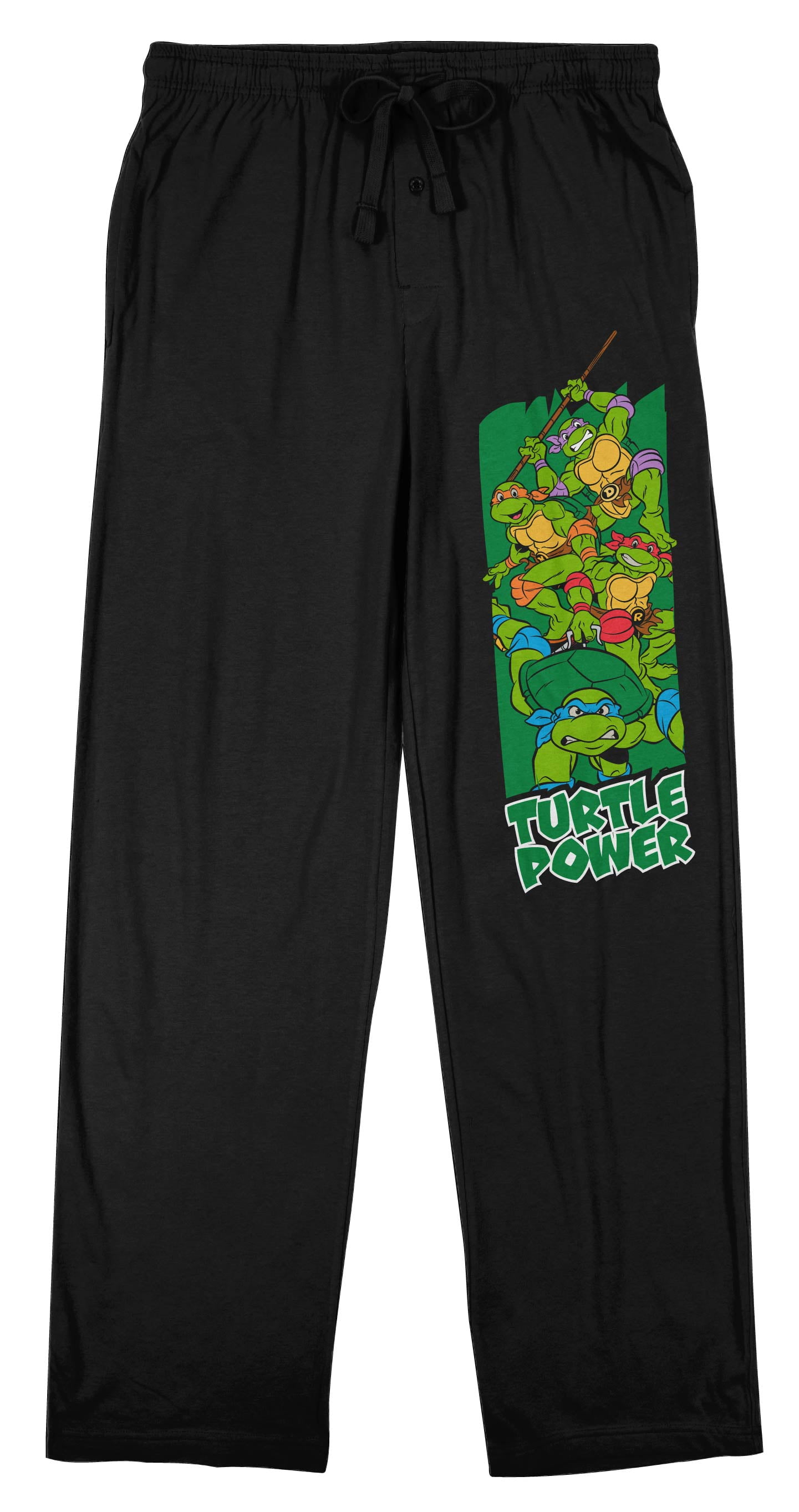 Teenage Mutant Ninja Turtles Turtle Power Men's Black Sleep Pajama ...