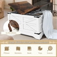 Sunmthink Rustic Farmhouse Coffee Table with Hidden Storage, Square ...