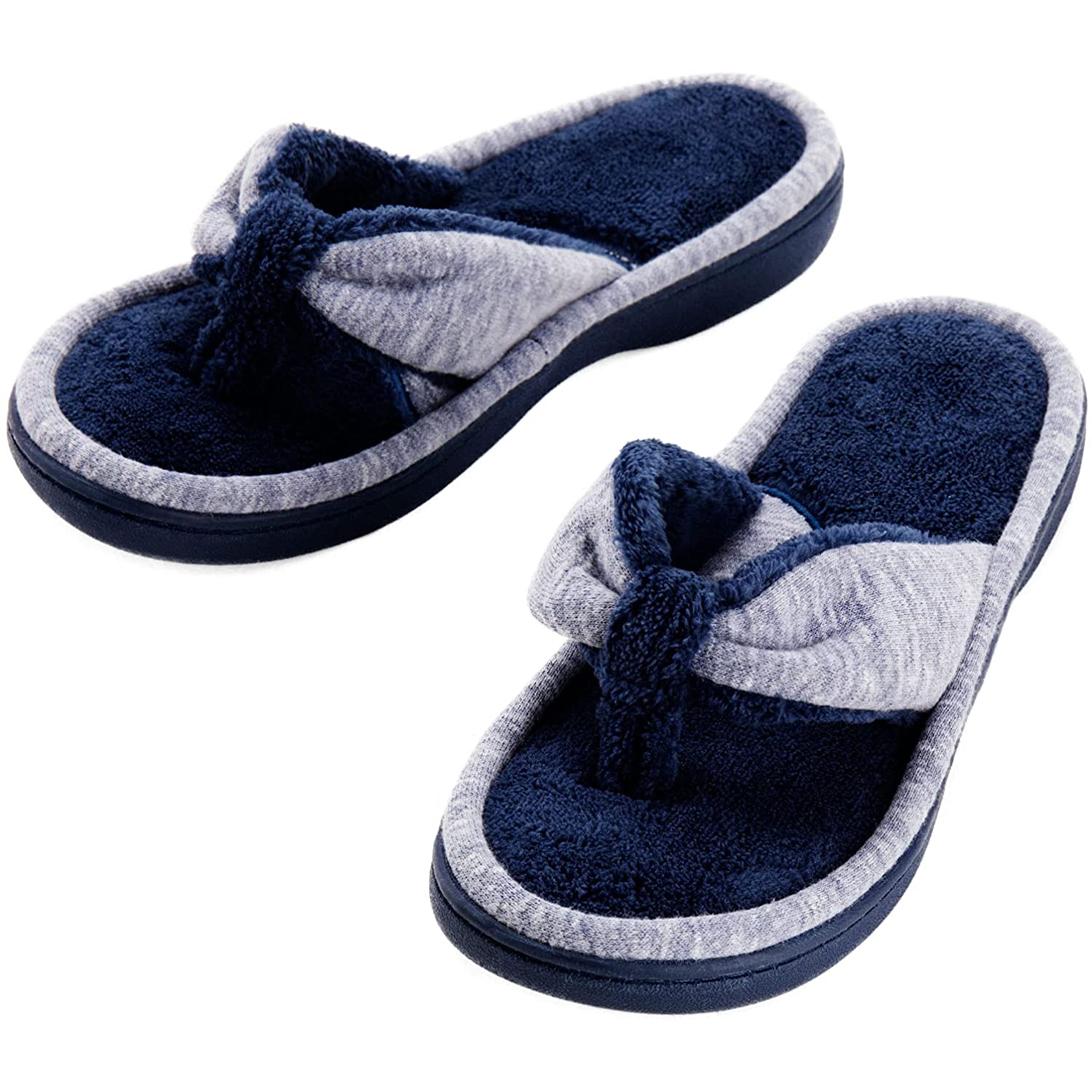 Women's Foam Thong Adjustable Terry Flip Flop Slippers - Walmart.com