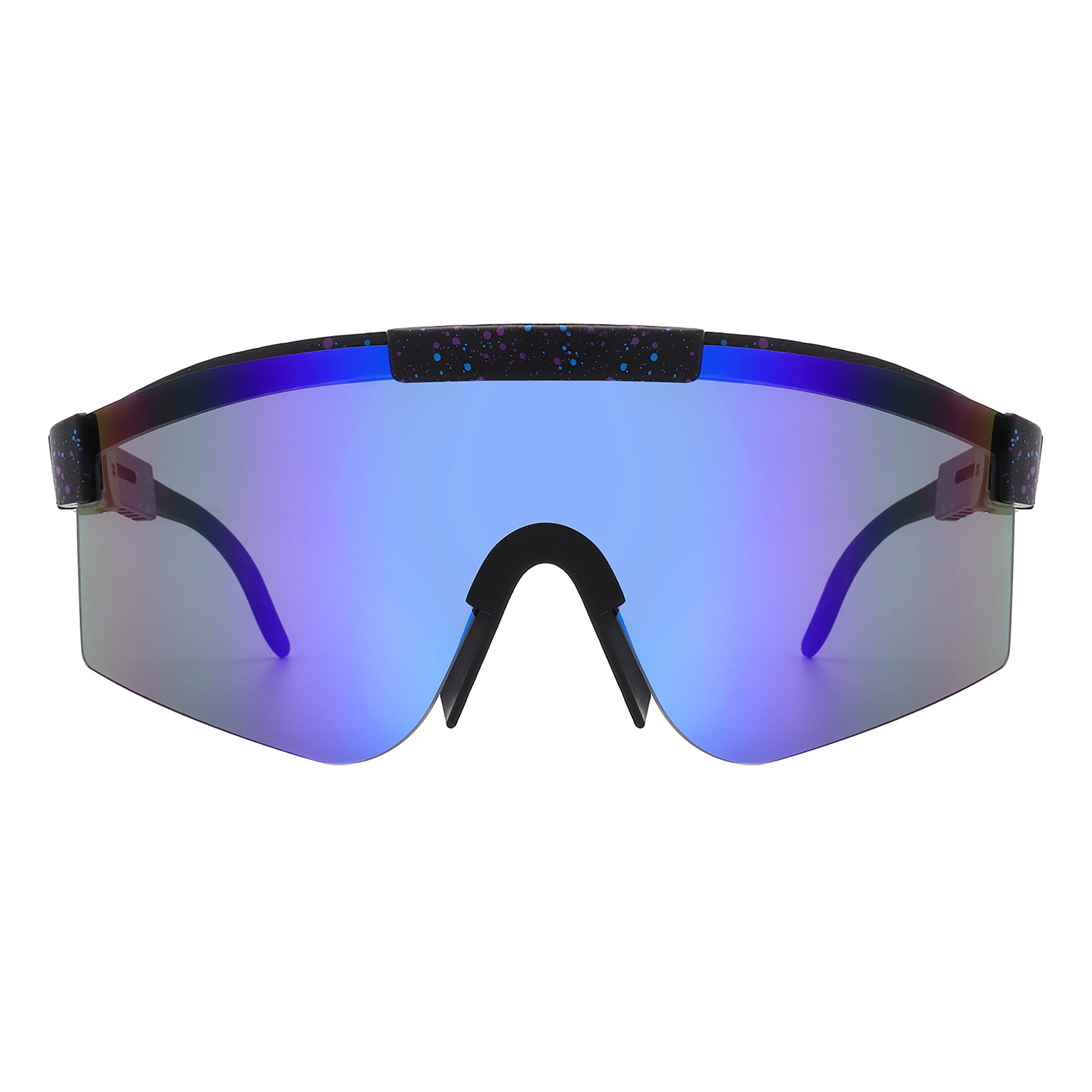 Sports Shield Sunglasses Half Rim Adjustable Temples Light Weight UV ...