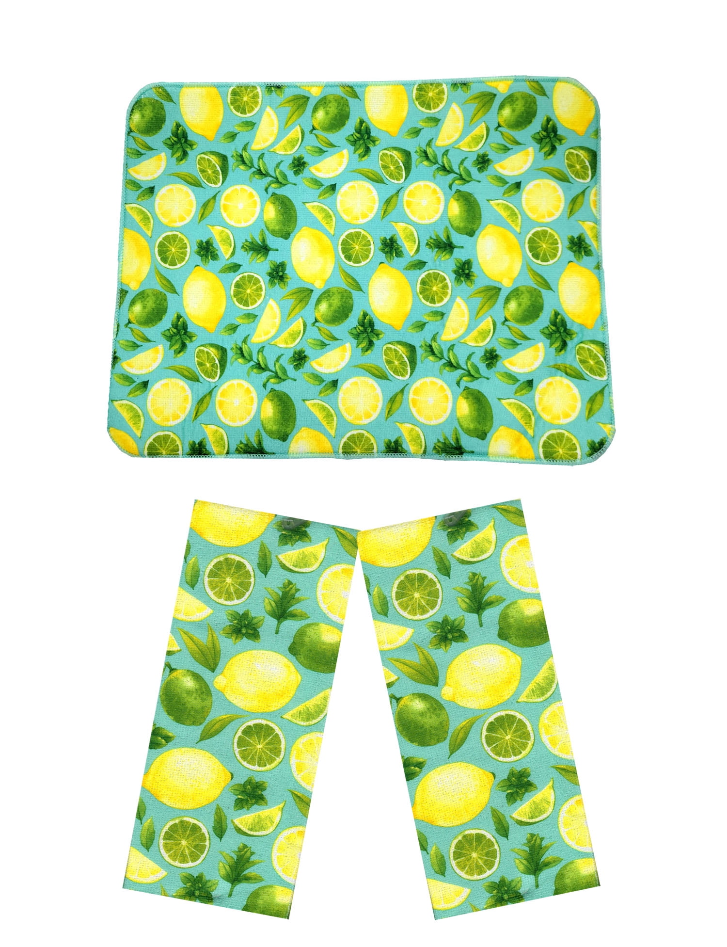 Walmart Decor Dish Cloths: 3 Piece Lemon Design Kitchen Set with 2 ...