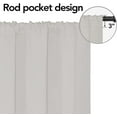 1. 2 Panels Light Linen Rod Pocket Blackout Curtains 52x84 Inch ...