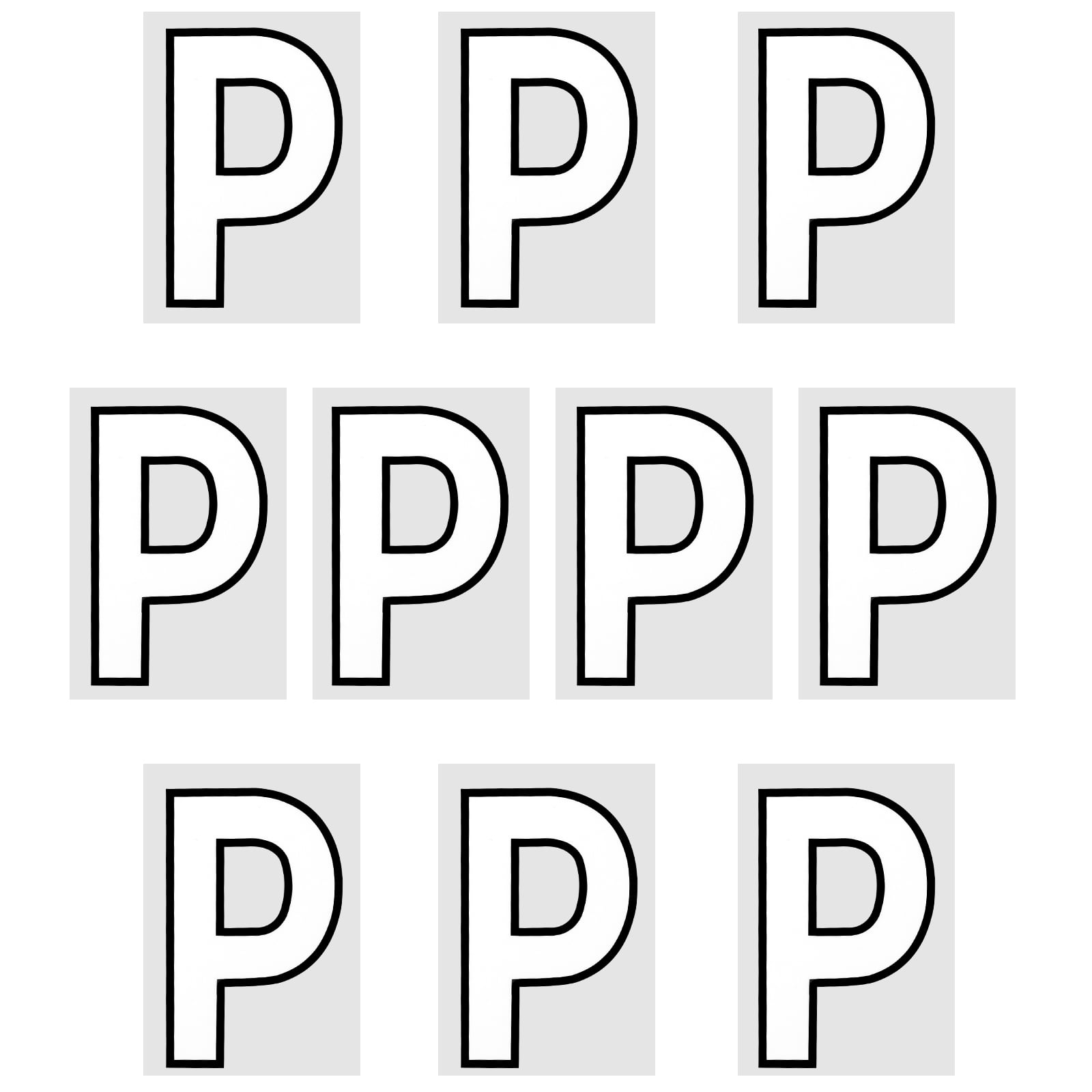 Uxcell Letter P Patches Iron on Heat Transfer Letters 2 Inch White ...