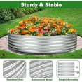 4x4x1ft Round Galvanized Raised Garden Beds Outdoor, Steel Fire Pit ...