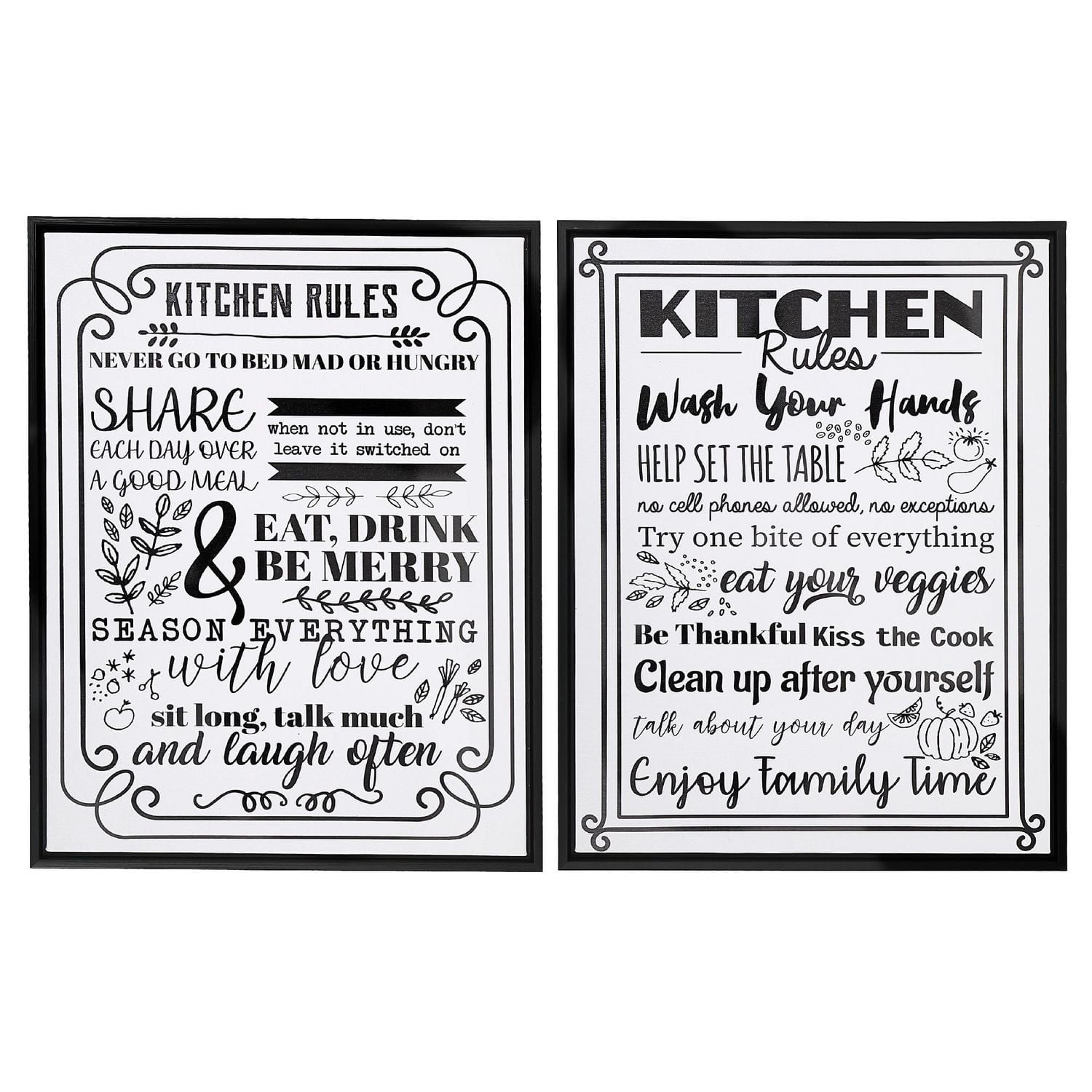 Click here for Ih Casadécor Canvas Wall Sign (Kitchen Rules) (16... prices