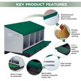 Kicctian Chicken Nesting Box – 4-Compartment Galvanized Steel Egg ...