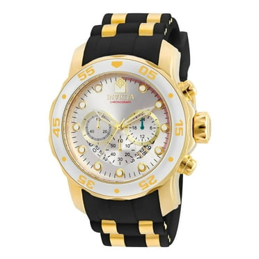 Men's 45mm Pro Diver Black Chronograph Dial Stainless Steel Watch 1003 ...