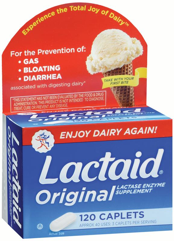 Lactaid Original Dietary Supplement Lactase Enzyme 3300 IU Strength ...