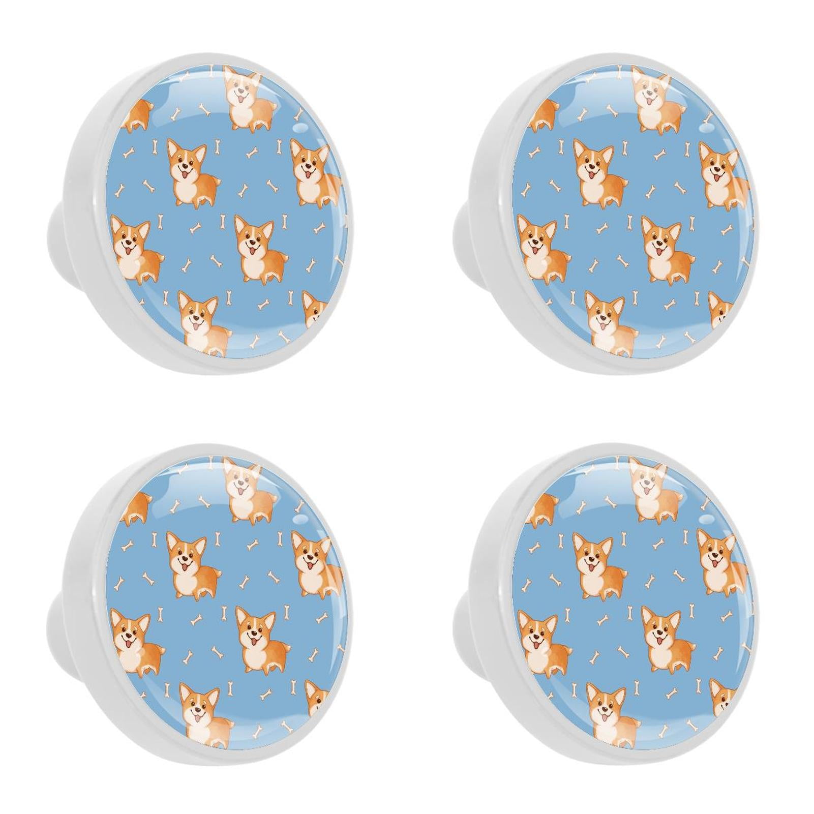 4 Pcs Corgi Dog Bones Knobs for Kitchen Cabinet Cupboard Dresser ...