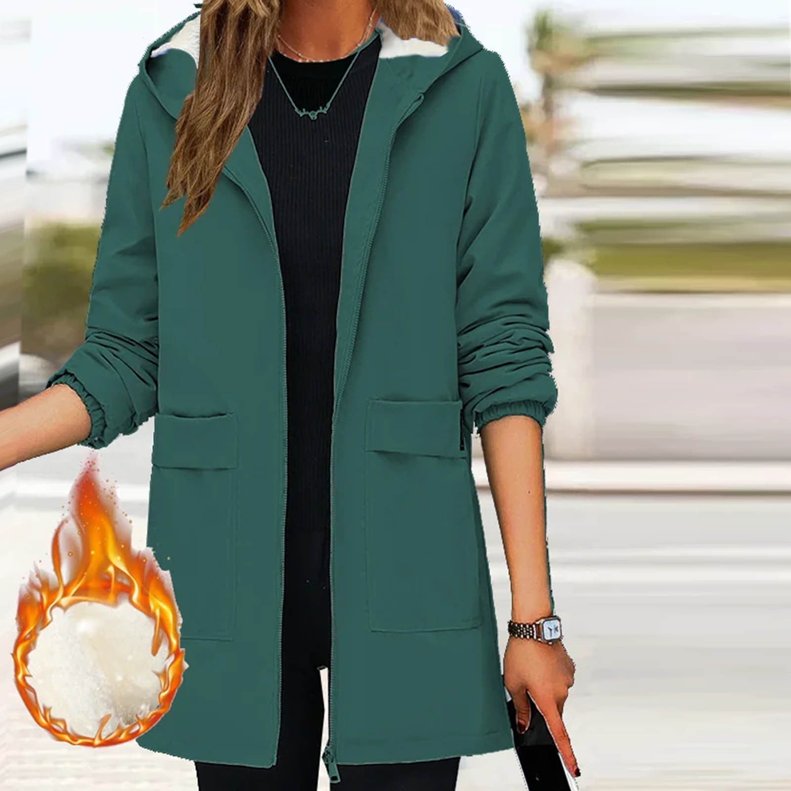 EGNMCR Womens Long Puffer Coat, Long Sleeve Padded Winter Down Coats ...