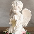 Eespoir Solar Powered Resin Cherub Figurine Lamp, Angel Statue Light ...