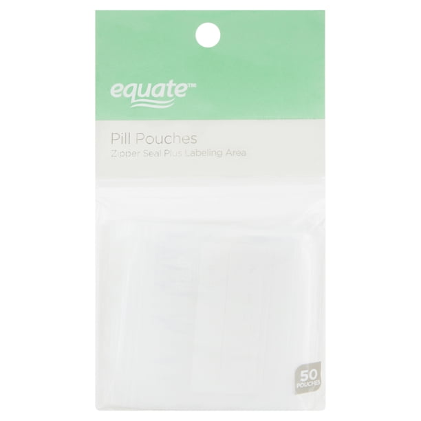 Equate Zipper Seal Pill Pouches, 50 Count - Walmart.com