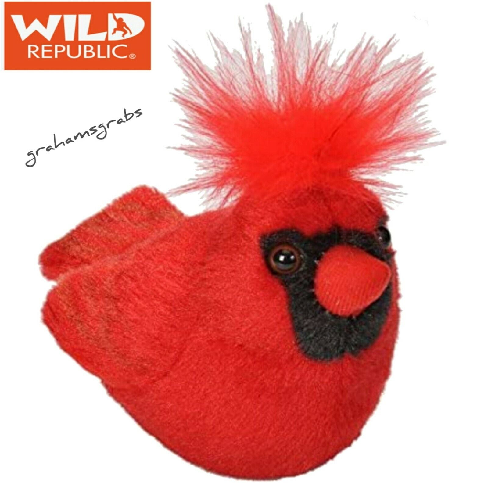NORTHERN CARDINAL Audubon REAL BIRD CALL WILD REPUBLIC PLUSH STUFFED ...