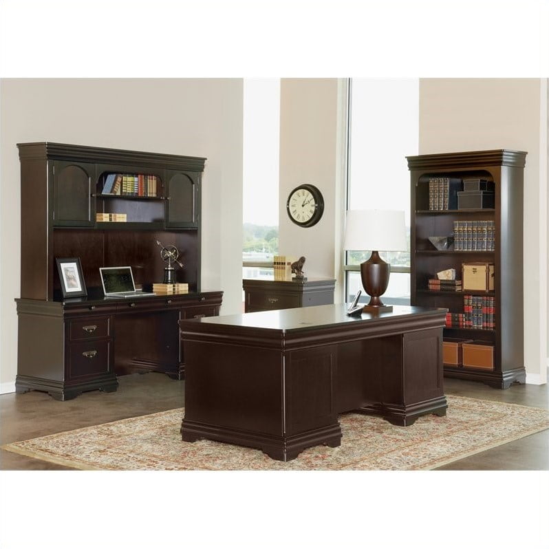 Buy Martin Furniture Beaumont Computer Desk with Hutch in Deep Java ...