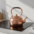 JWQFBC Copper Water Kettle Thick Wall Construction Copper Tea Kettle ...
