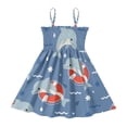 Cute Swimming Circle Pattern Girls' Casual Dresses 2Y-8Y Sleeveless ...