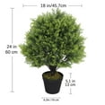 Poetree Large 24'' Artificial Cedar Topiary Ball Tree, 2-Pack Faux ...