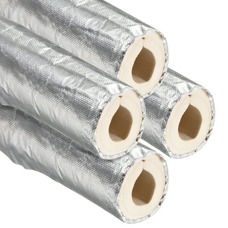 Pipe Insulation, 0.79" Thickness, Aluminum Foil with Adhesive Flap, for ...