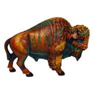 Multicolor Buffalo Statue Figurine American Bison Wildlife Animal ...