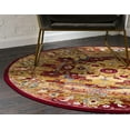 Unique Loom Potomac District Rug Red/Beige 5' Round Medallion ...