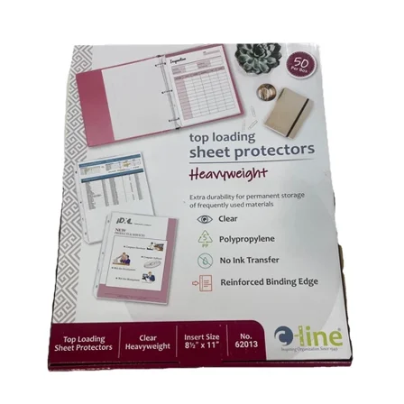 Top-Load Poly Sheet Protectors, Heavy Gauge, Letter Size, Clear, 100 ...