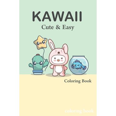 Cute Kawaii Cats Coloring Book: Cute Japanese Style Coloring Pages for ...
