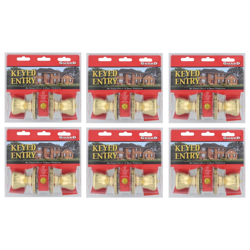 Guard Security 1990 Keyed Entry Door Lockset With Keys Tubular Tulip ...