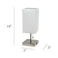 Simple Designs Petite Stick Lamp with USB Charging Port and Fabric ...