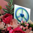 3drose, Heart Peace Sign Abstract - Inspirational Art, 6 Greeting Cards ...