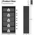 Bookcase, 5 Tier Industrial Bookshelves, 14" Deep Book Case for Book ...
