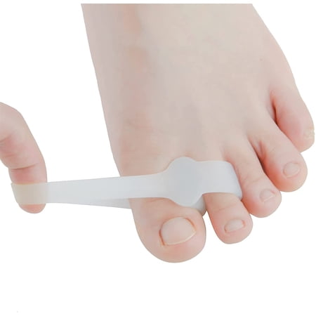 Toe Separators, 1 Pair of Silicone Toe Finger Two-Hole Toe Separator ...