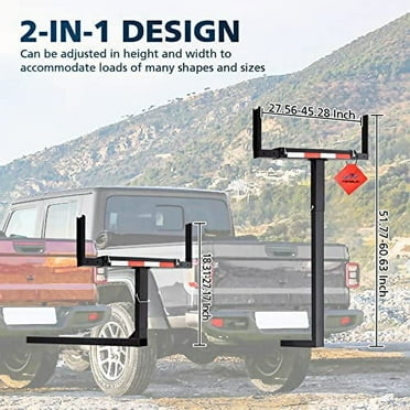 TAC 2" Truck Bed Trailer Hitch Mount Extender 500 LBS Capacity Utility ...