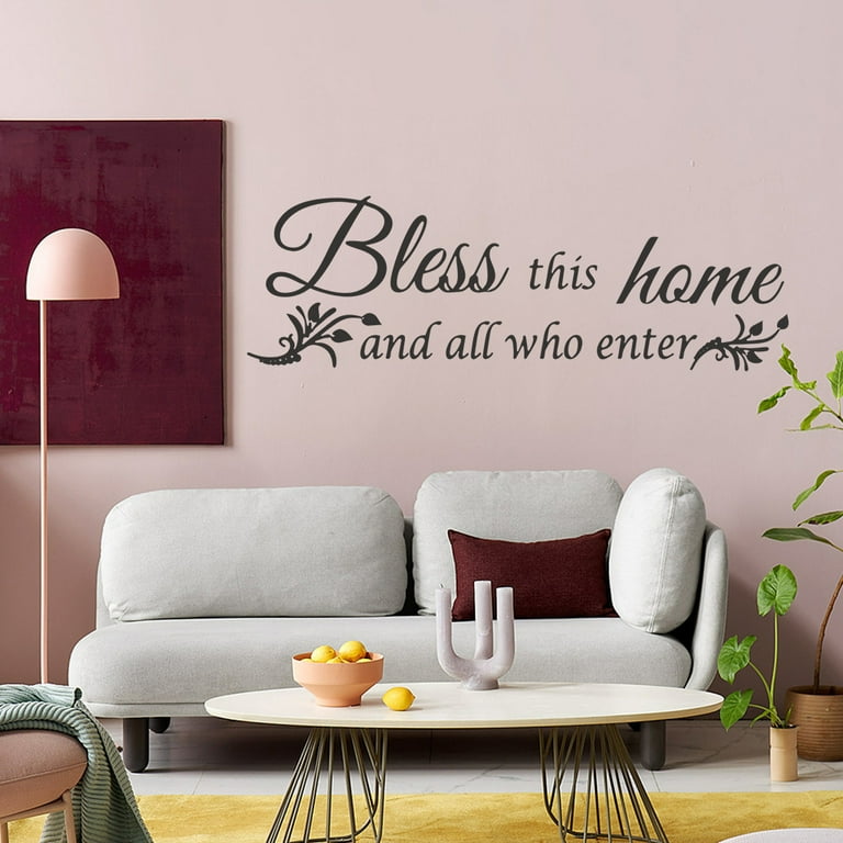 Entryway Vinyl Wall Quotes Bless This Home Entryway Wall Decal Quote