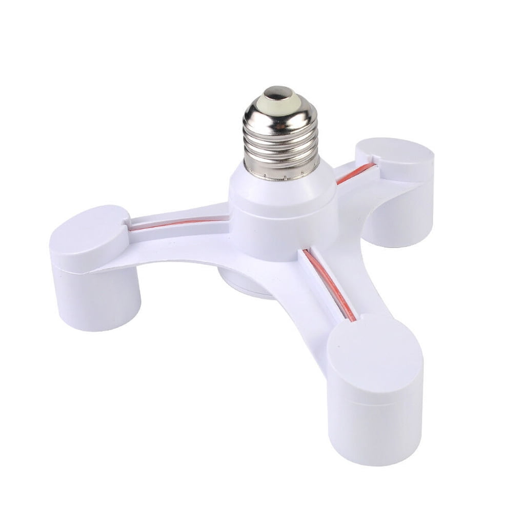 3 in 1 Light Socket Splitter E27 Adapter LED Standard Lights Bulbs ...