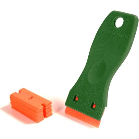 HEIBIN (Green) Glass Scraper, Plastic Scraper, Plastic Double Edged ...