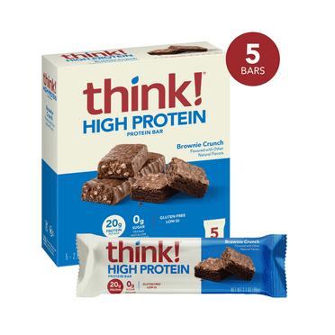 think! High Protein Bars, Cookies and Creme, 2.1 oz, 10-Count - Walmart.com