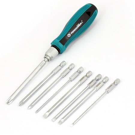 3mm 4mm 5mm 6mm PH0 PH1 PH2 PH3 Slotted Phillips Bit Screwdriver 9 in 1 ...