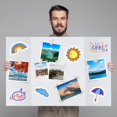 12 Pack Trifold Poster Board, 28x40 Inches White Presentation Board ...