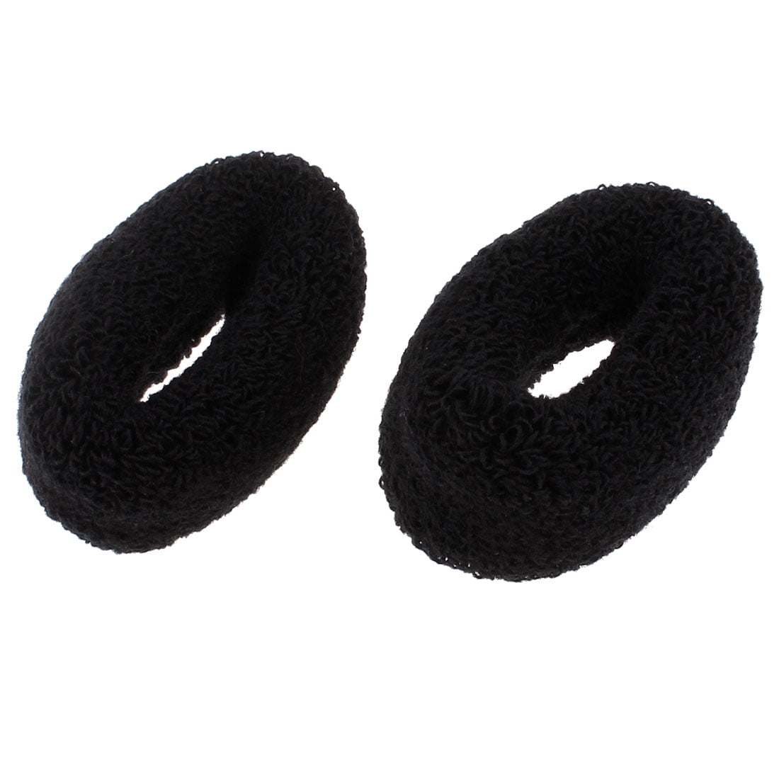 Unique Bargains Hairstyling Black Terry Ponytail Holder 1.2' Wide ...