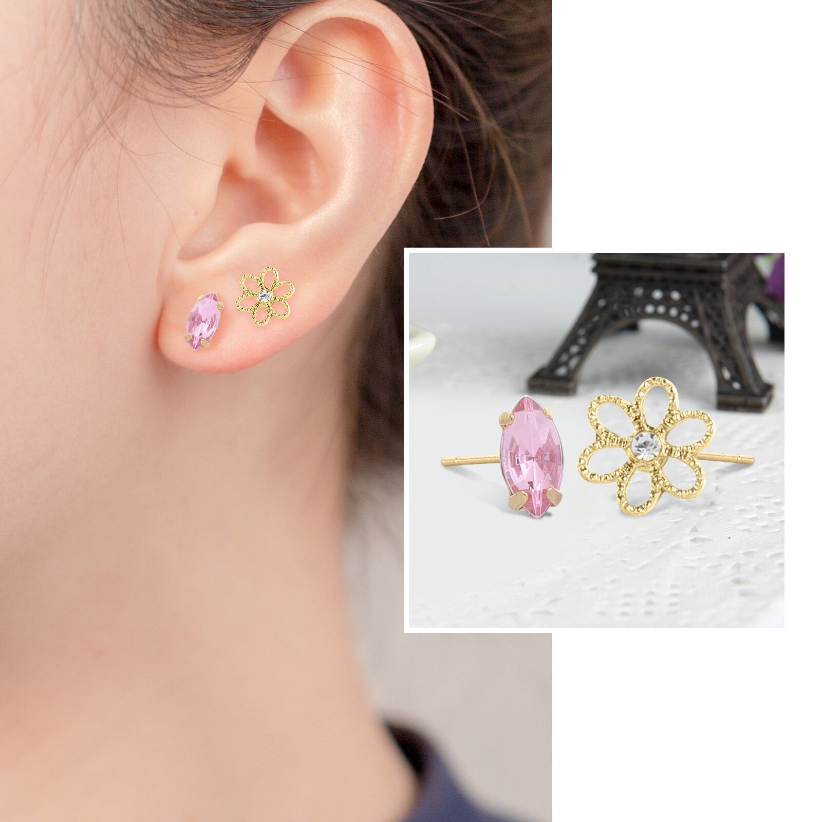 Click here for Langgg 30 Pair Ear Studs Earrings Set Geometric Rh... prices