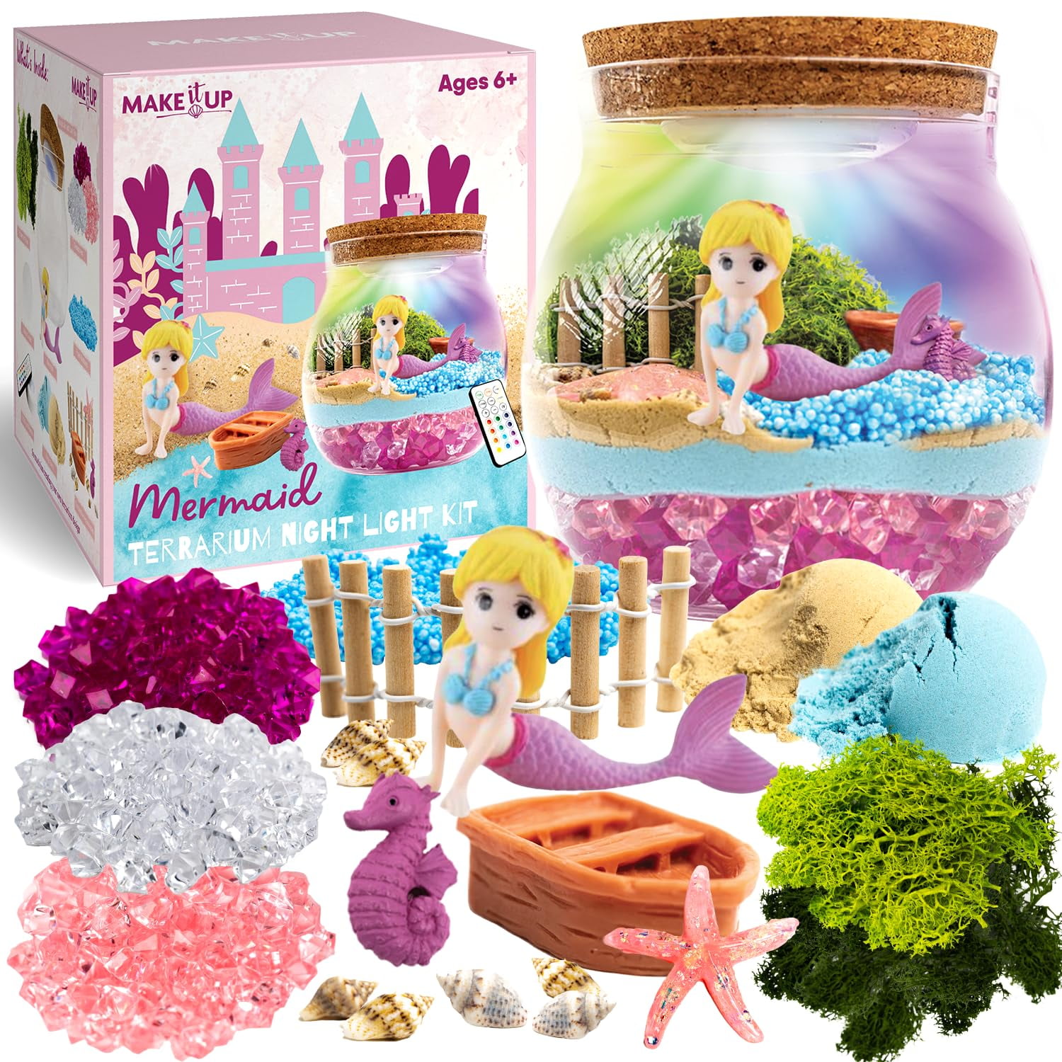 Click here for Make It Up Mermaid Light Up Terrarium Kit For Kids... prices